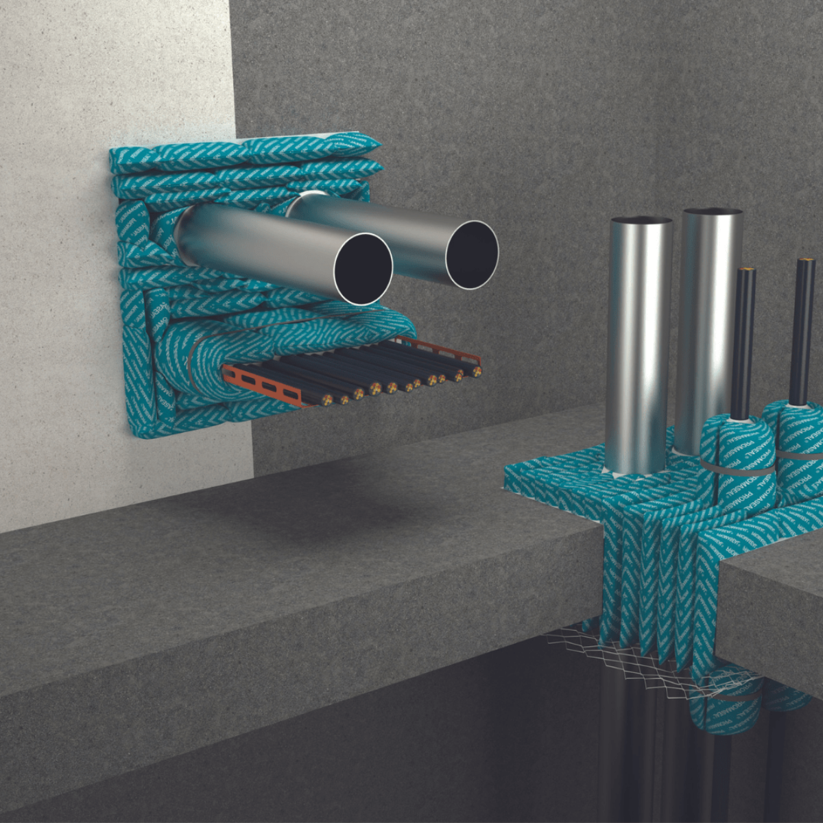 Fire Pillows tested firestop system